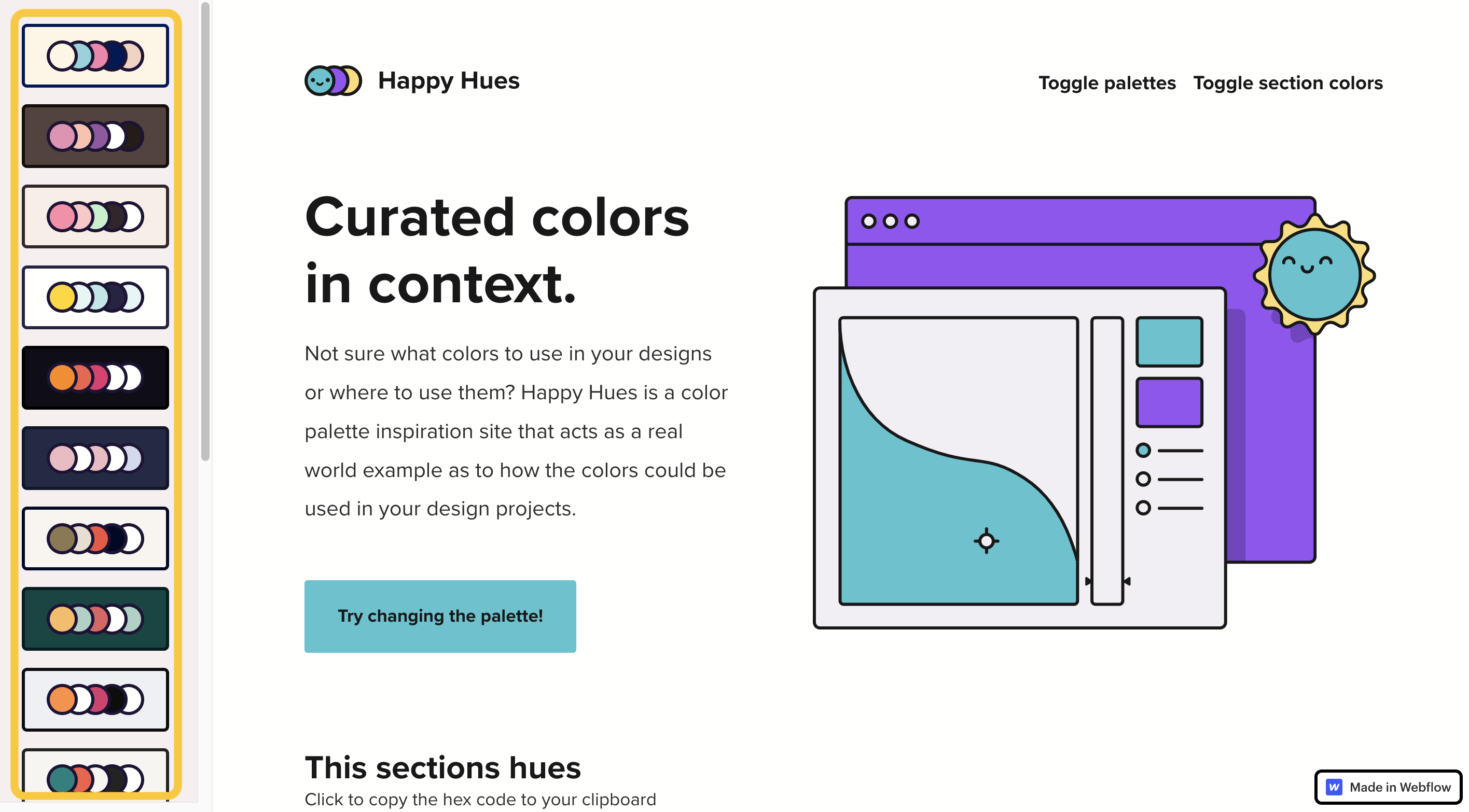Happy Hues 設計師的靈感補給站！網站調色盤提升你的配色美學
