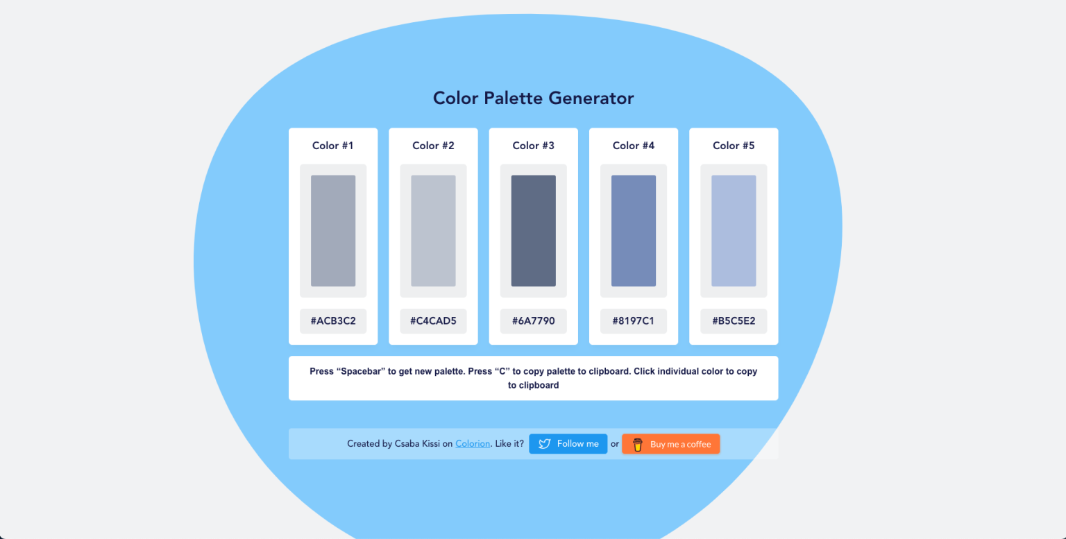 Color Palette Generator 免費 配色工具 ！5種願望一次滿足