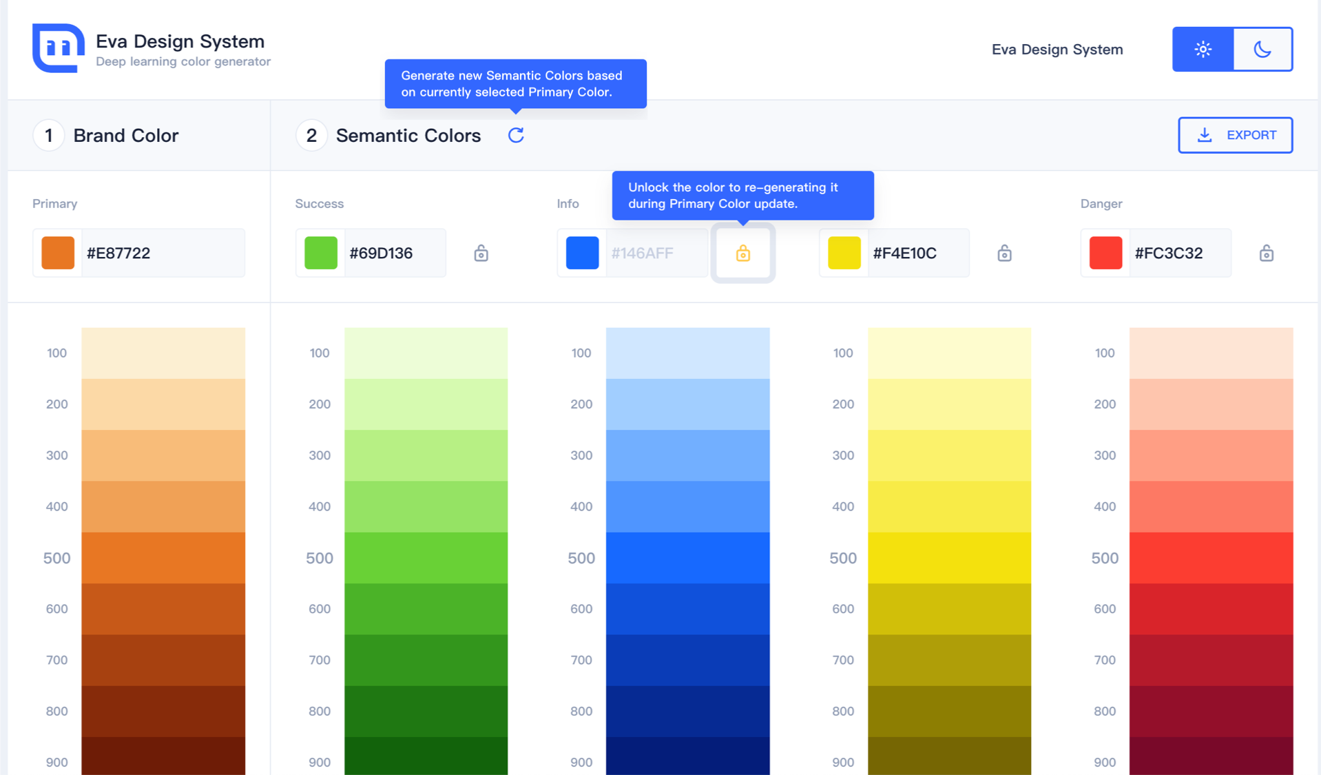 Eva Design System 找出品牌命定色！可自訂主色的顏色生產器｜鵠學苑